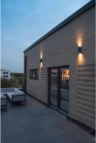 Venkovní nástěnné svítidlo SLV THEO IP44 GU10 2x35W antracit 229535 bez žárovek