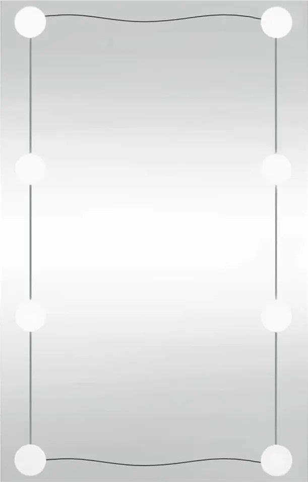 Nástěnné zrcadlo s LED osvětlením 50 x 80 cm sklo obdélníkové 3189156