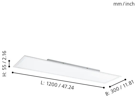 Eglo 98767-LED RGBW Stmívatelné svítidlo SALOBRENA-B LED/32,5W/230V 120x30 cm+DO