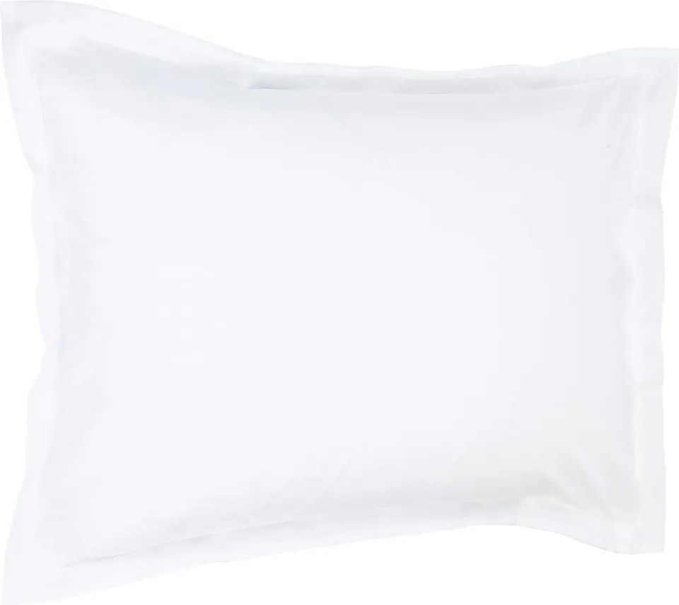 Bílý povlak na polštář ze 100% bavlny, elegantní ložní prádlo z přírodní tkaniny