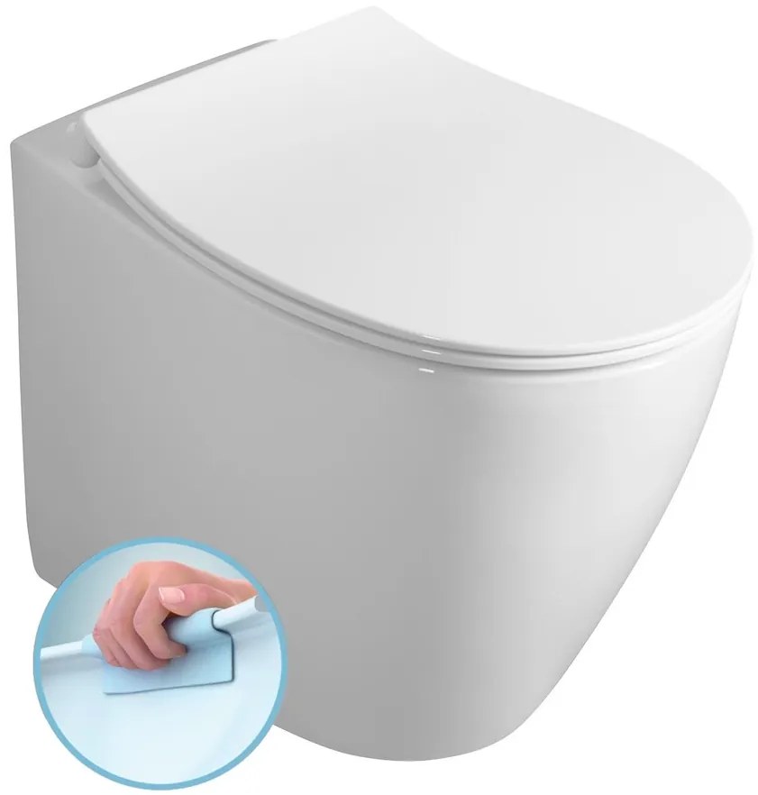 Isvea Isvea, SENTIMENTI WC mísa stojící, Rimless, 36x55cm spodní/zadní odpad, bílá, 10SM10004SV