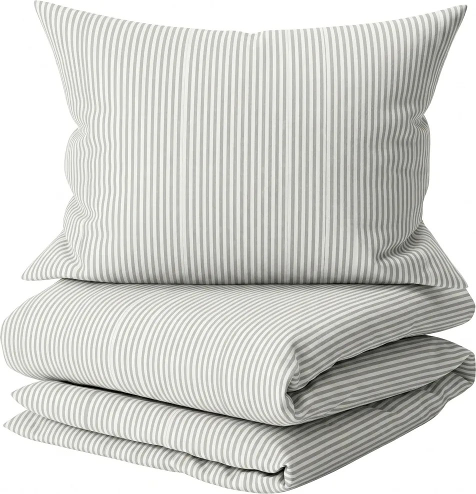 Bavlněné povlečení SOFT STRIPES šedé Rozměr povlečení: 70 x 80 cm | 140 x 200 cm