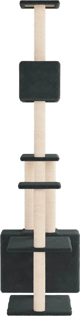 Kočičí strom se škrabacími sloupky sisal Tmavě šedá 177,5 cm 172391