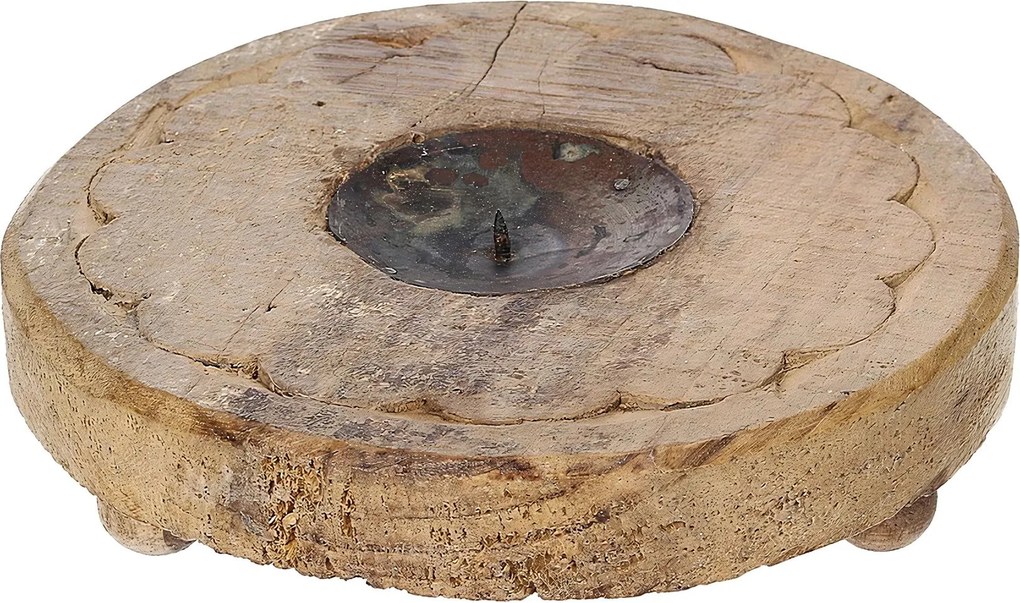 Svíčka podstavec Rustic Flame 15 cm