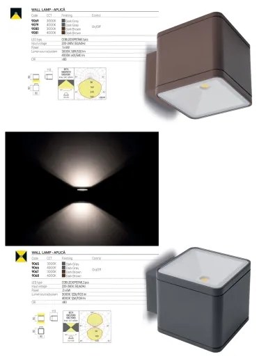 Redo 9080 - LED Venkovní nástěnné svítidlo BETA LED/6W/230V 3000K IP54 hnědá