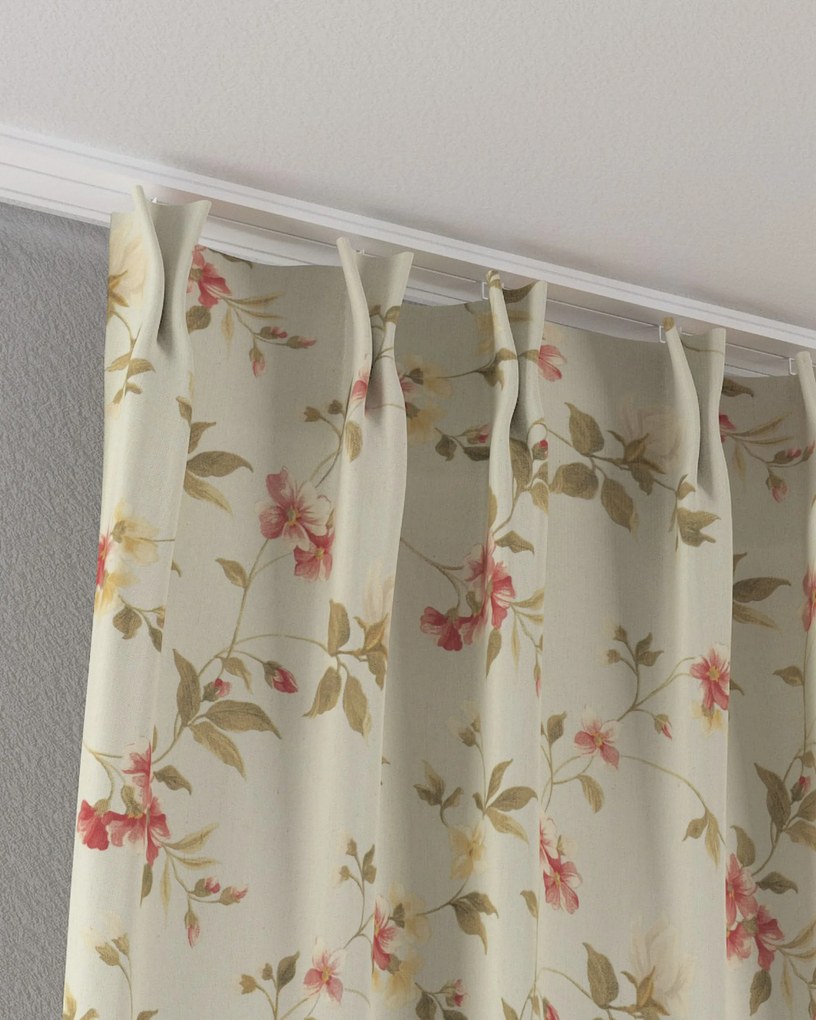 Závěs na dvojitých hačcích flex barva vícebarevná látka vzorované