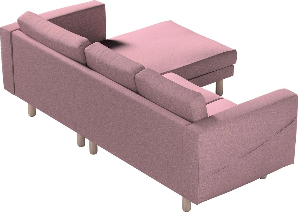 Potah na pohovku IKEA Norsborg 3-místná se šezlongem barva růžová látka pletený vzor