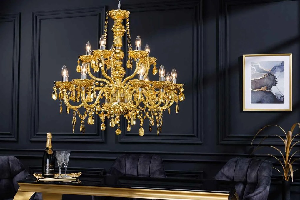 Designový lustr Sabella 75 cm zlatý