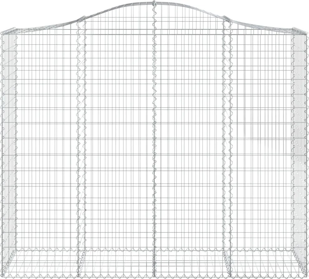 Klenuté gabionové koše 3 ks 200x50x160/180cm pozinkované železo 3145704