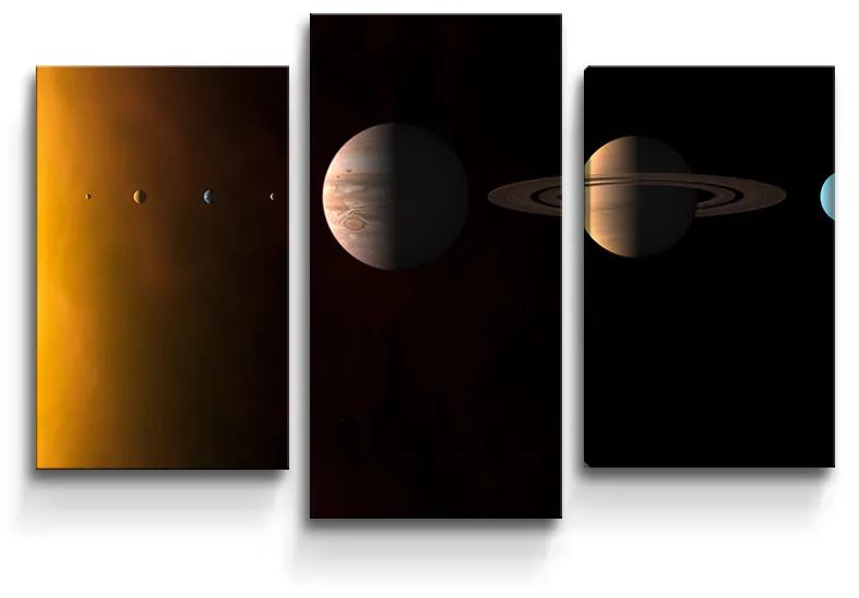 Sablio Obraz - 3-dílný Planety - 75x50 cm