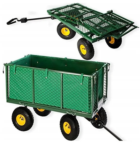 Praktický sklápěcí zahradní vozík 3v1 na nafukovacích kolech