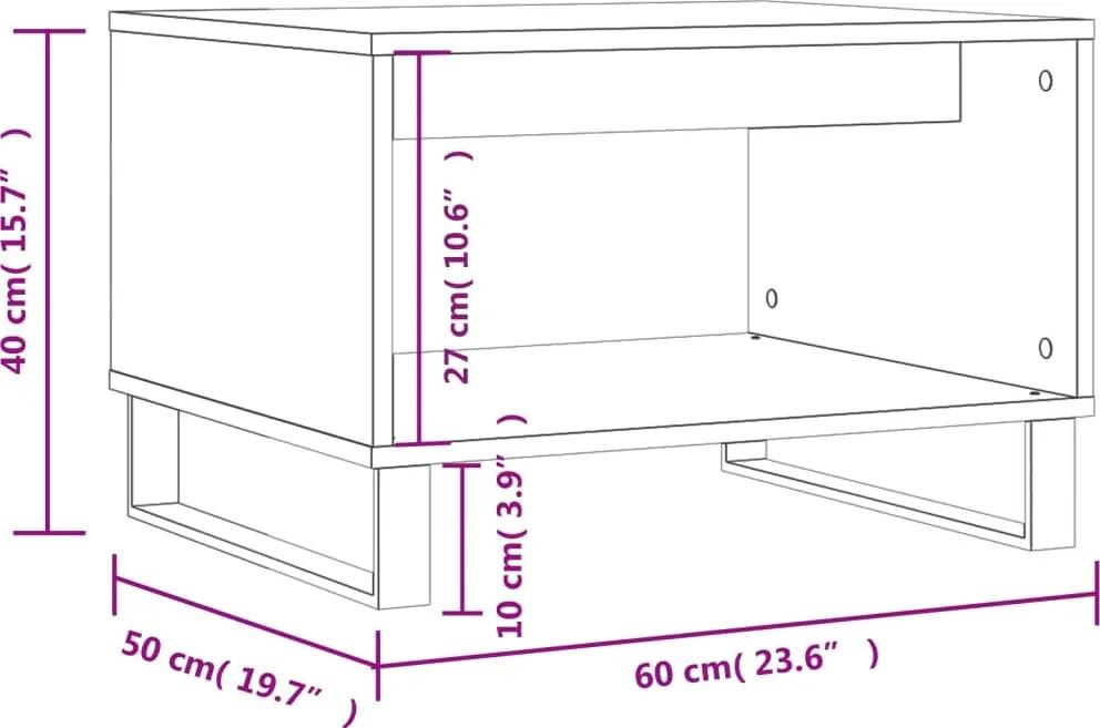 vidaXL Konferenční stolek 60 x 50 x 40 cm kompozitní dřevo [829261] Barva: Betonová šedá