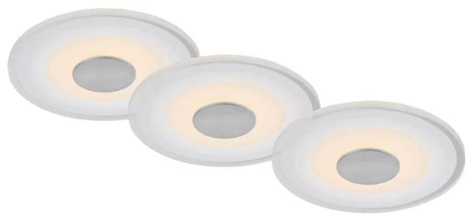 Briloner - SADA 3x LED Koupelnové podhledové svítidlo LED/6W/230V IP44 chrom