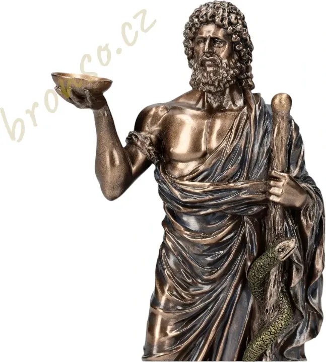 Asklépios – bůh lékařství a uzdravování figurka Veronese WU78205A4