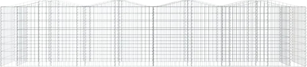 Klenutý gabion vyvýšený záhon 400x100x100 cm pozinkované železo 153555