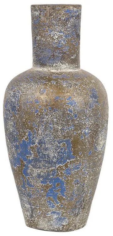 Dekorativní váza zlato modrá CALLATIS  Beliani
