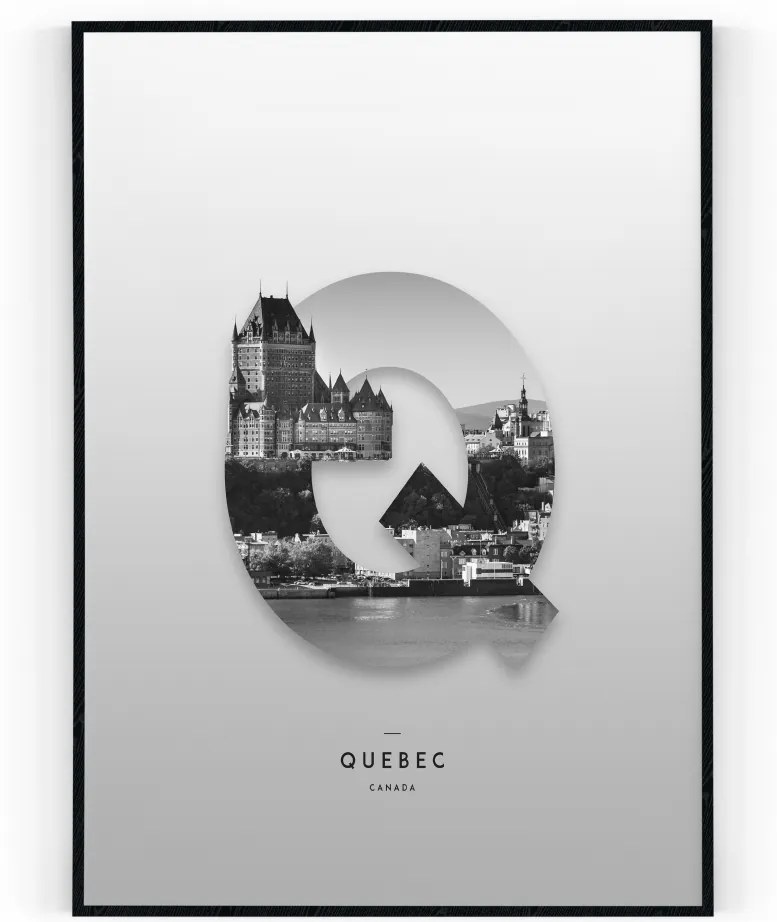 Plakát / Obraz Quebec Pololesklý saténový papír 210 g/m² A4 - 21 x 29,7 cm