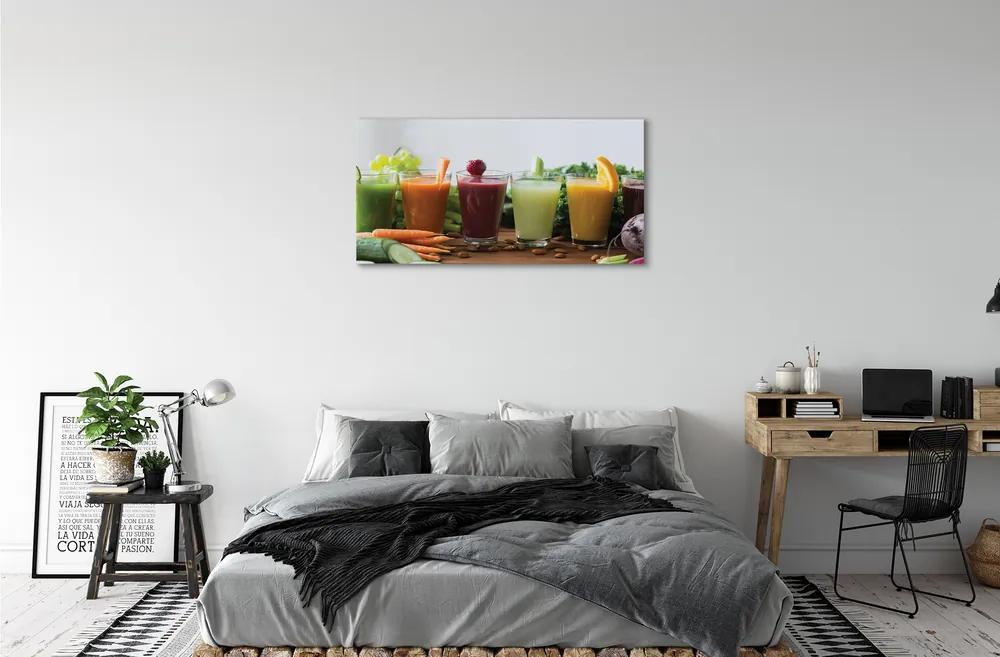 Obrazy na plátně Zeleninové, ovocné koktejly 140x70 cm