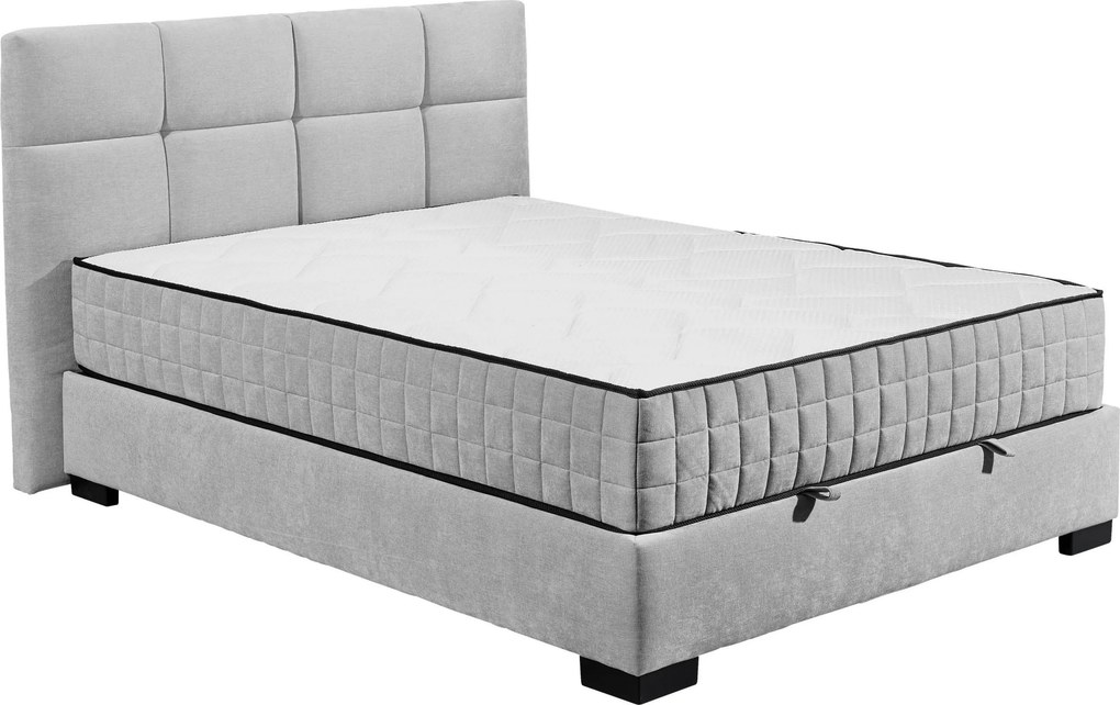 XXXLutz AMERICKÁ POSTEL, 120/200 cm, světle šedá MID.YOU - Postele s úložným prostorem - 002220053402