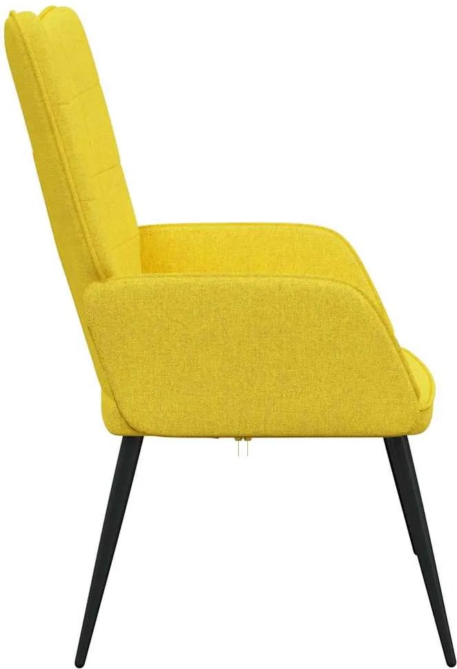 Relaxační židle hořčicově žlutá textil 327948