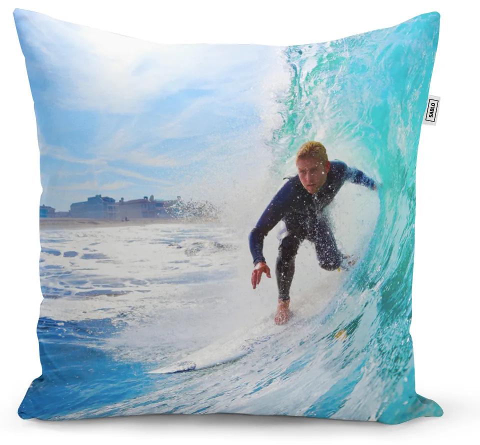 Polštářek - Surfař na vlně 60x60 cm