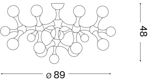 Ideal Lux - LED Přisazený lustr NODINO 15xG9/15W/230V bílá