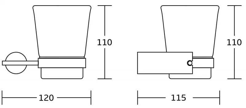Mexen příslušenství, Aron držák na kartáček, černá, 7088138-70