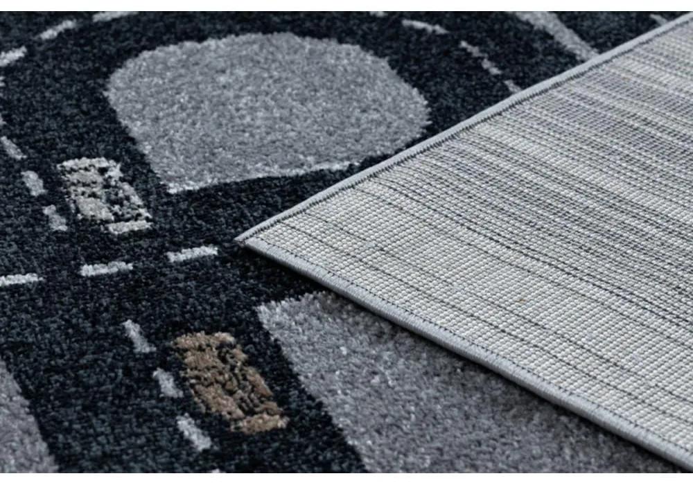 Dětský kusový koberec Závodní dráha šedý 160x220cm