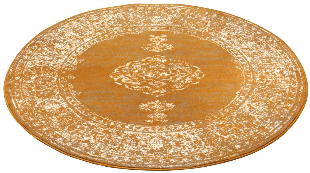 Hanse Home Collection koberce Kusový koberec Gloria 105518 Mustard kruh - 160x160 (průměr) kruh cm