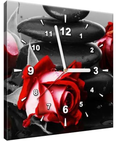 Tištěný obraz s hodinami Roses and spa 30x30cm ZP1400A_1AI