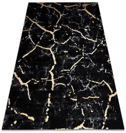 Dywany Luszczow Kusový koberec GLOSS 410A 86 Mramor, kámen, černý / zlato Rozměr koberce: 240 x 330 cm
