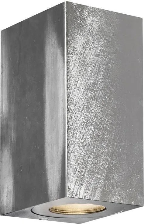 NOR 49731031 Venkovní nástěnné svítidlo Canto Maxi Kubi 2 2x28W GU10 galvanizovaná ocel čirá - NORDLUX