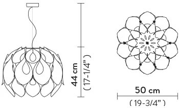 Slamp Závěsné svítidlo FLORA MEDIUM Barva: Zlatá