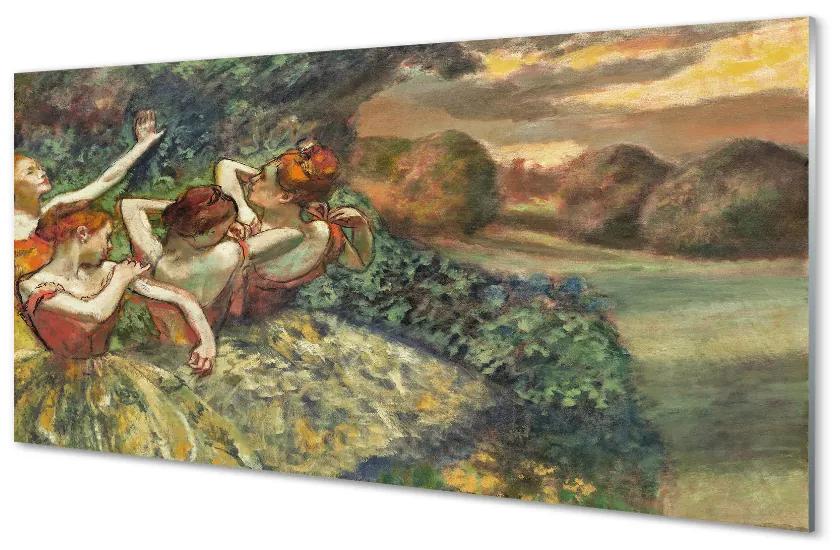 akrylový obraz Baleríny tanec v lese 125x50 cm