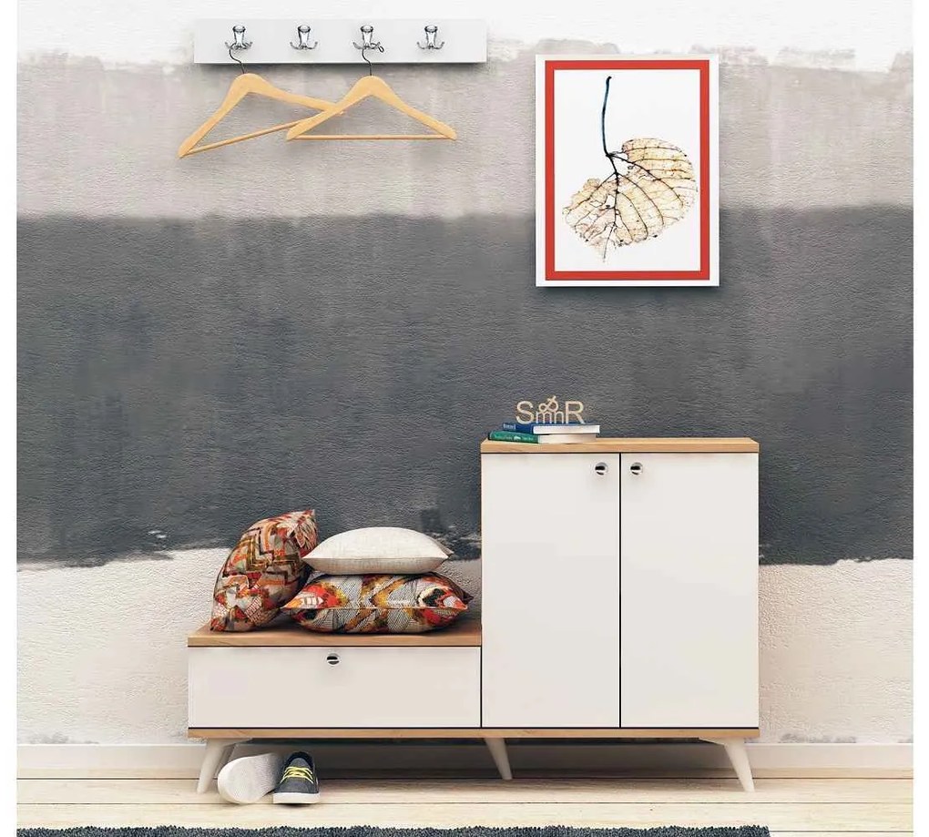 Designová předsíňová sestava Dally dub bílý