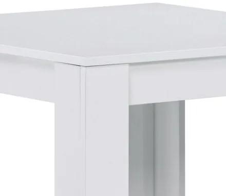 Autronic Moderní jídelní stůl Jídelní stůl 80x80x75 cm, MDF, hladké bílé matné lamino (AT-B080 WT1)