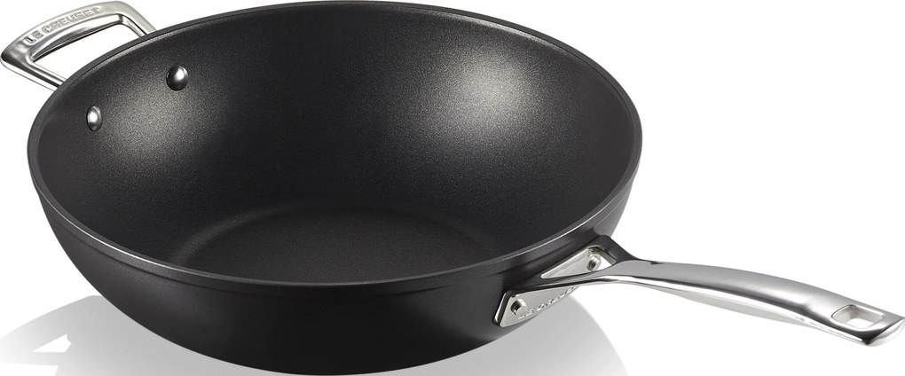 Wok Le Creuset nepřilnavý hliník s držadlem 30 cm