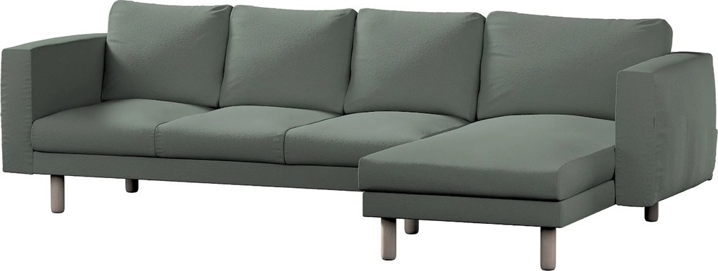 Potah na pohovku IKEA Norsborg 4-místná se šezlongem barva zelená látka pletený vzor