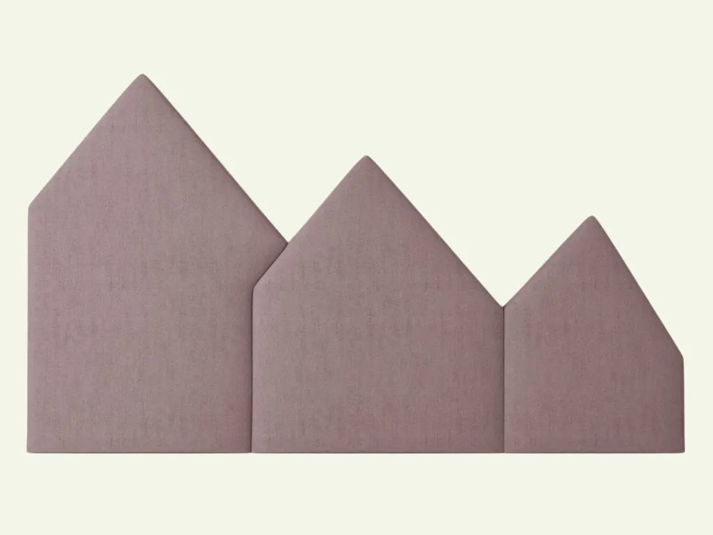 Čalouněný panel na zeď HORY z látky VELVET - levá strana Zvolte barvu: Jantarová, Zvolte rozměr: 100x180 cm, Uchycení na zeď: Bez uchycení (možnost použití lepidla)