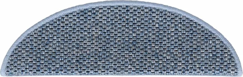Samolepící nášlapy na schody vzhled sisal 15 ks 56x17x3cm modré 326862