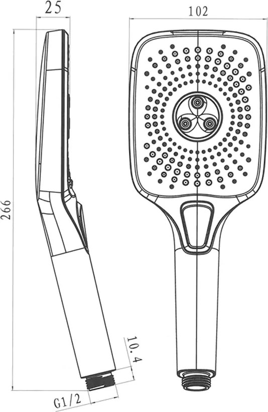 Mereo Mereo, Nástěnná baterie Dita150mm s otoč. ramínkem a tyčí pro ruční a talířovou sprchu, bez příslušenství, CBE60101SGD