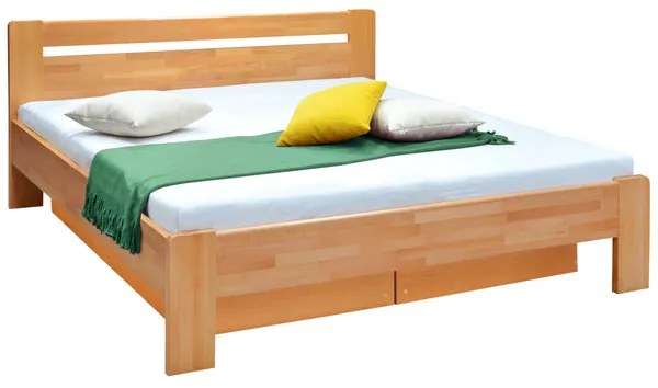Masivní postel Maribo 2, 180x200, vč. roštu, bez matrace, olše