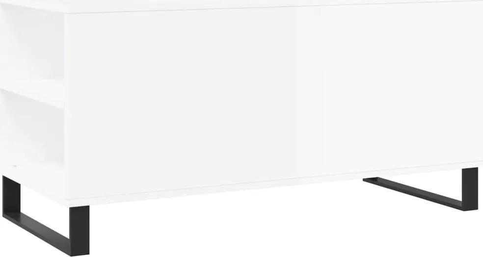 vidaXL Konferenční stolek 102x44,5x50 cm kompozitní dřevo [831006] Barva: Bílá