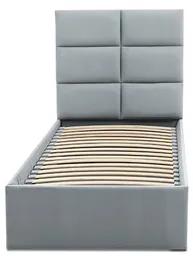 Čalouněná postel TORES bez matrace rozměr 90x200 cm Světle šedá