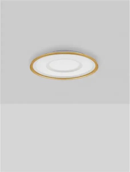 LED stmívatelné zlaté designové stropní svítidlo Figin s dálkovým ovládáním 49W