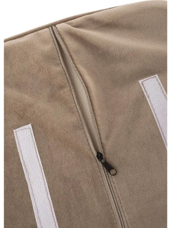 Designové křeslo VELTRA - látka Velvet, šedohnědá Taupe / černá