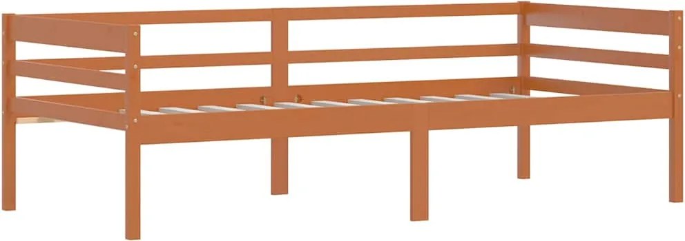 Rám postele medově hnědý masivní borovice 90 x 200 cm 322053