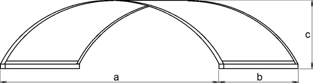 LANIT PLAST, s.r.o. stříška nad dveře LANITPLAST ARCUS 160/90 hnědá LG1161