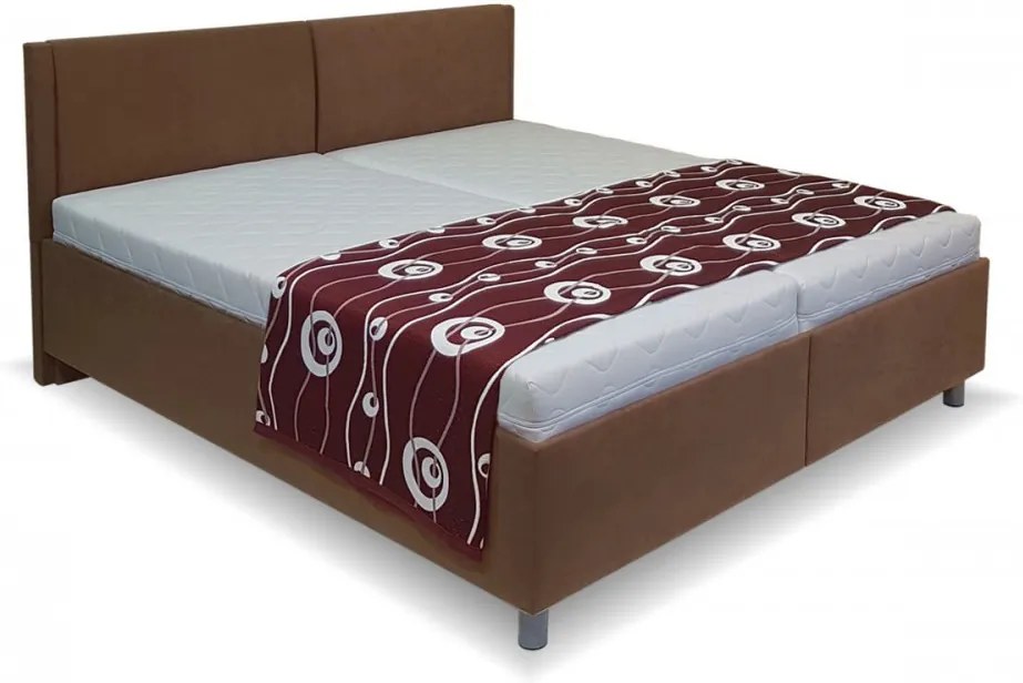 Zvýšená čalouněná postel s úložným prostorem Martina GrivalBed, Červená