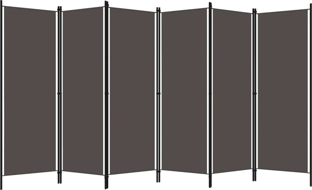 vidaXL 6dílný paraván 300 x 180 cm [320729] Barva: Bílá
